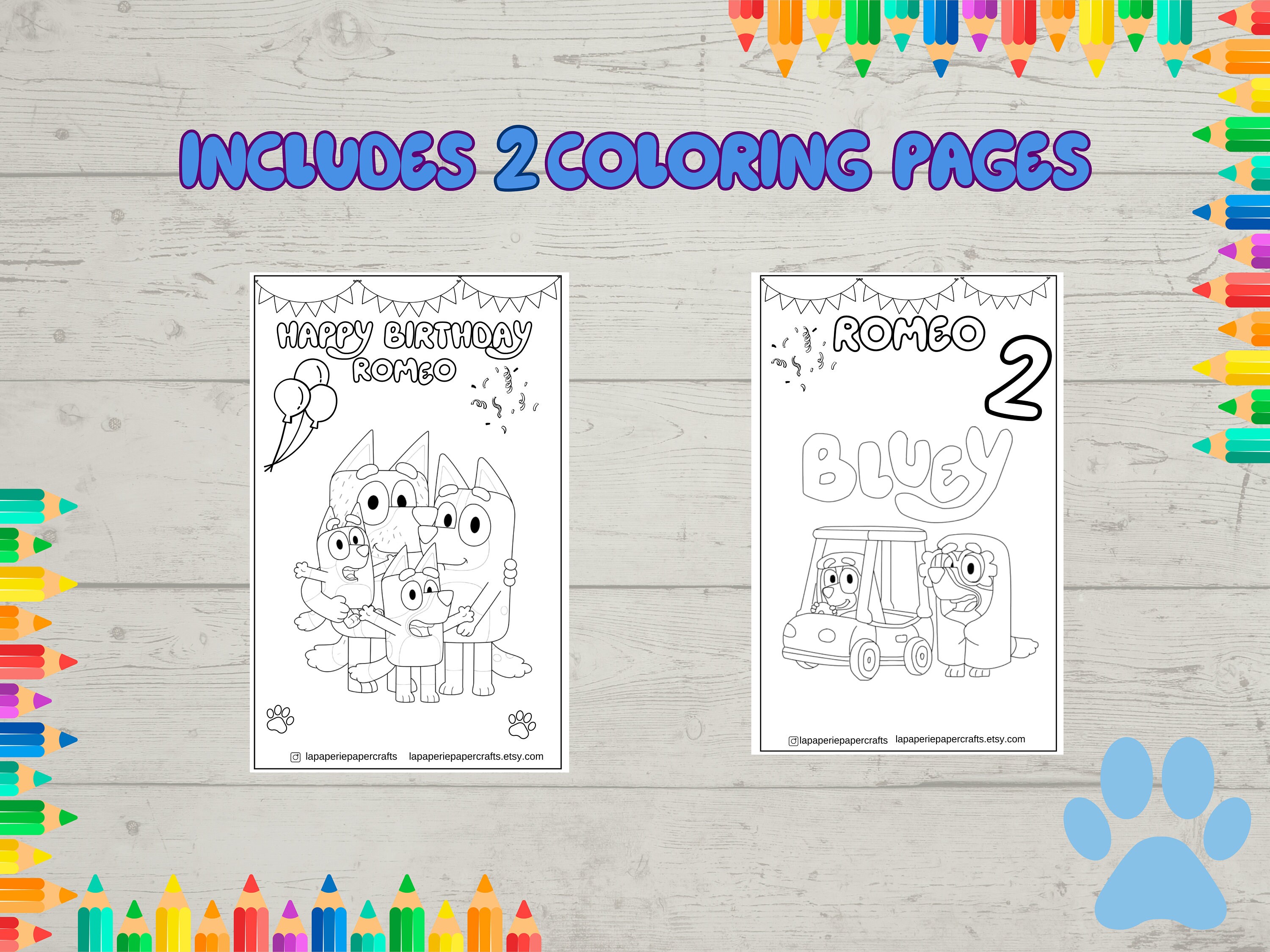 Bluey Activity Sheet Placemat ,download Digital Art ,printable Activity ...