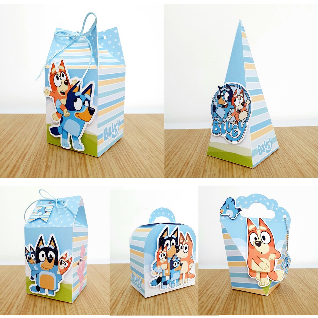 Bluey Favor Boxes, Bluey Birthday Gift Boxes, Bluey Favor Boxes ,bluey ...