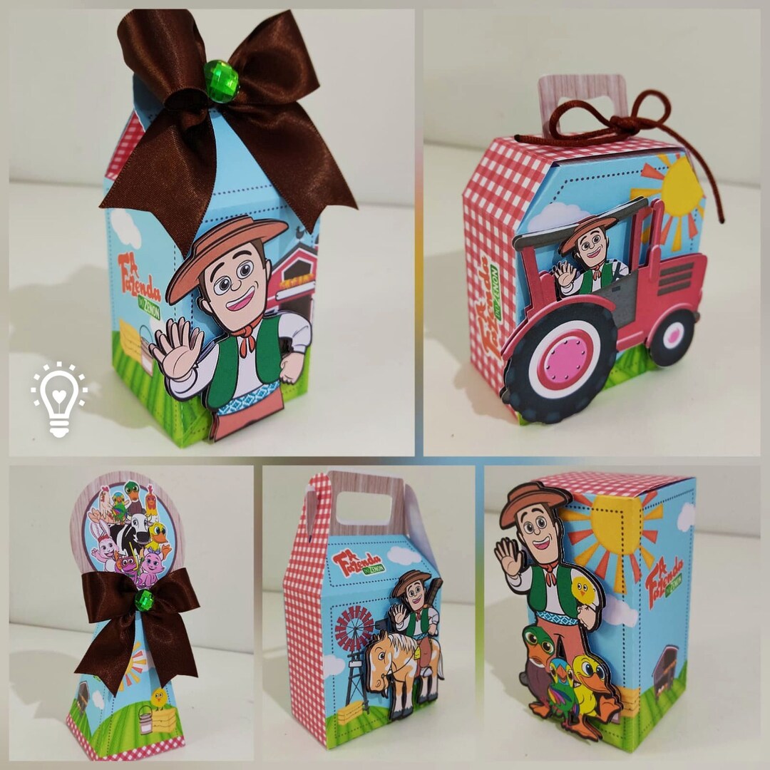 La Granja Zenon Farm Party Favor Farm Treat Boxes Favor Boxes Farm ...