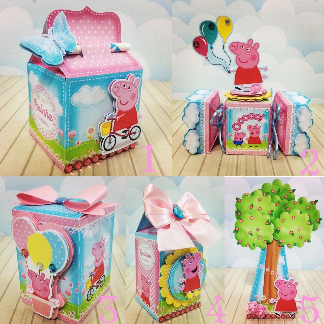 Peppa Pig Gift Box, Peppa Pig Box, Peppa Pig Party, Peppa Pig Theme ...