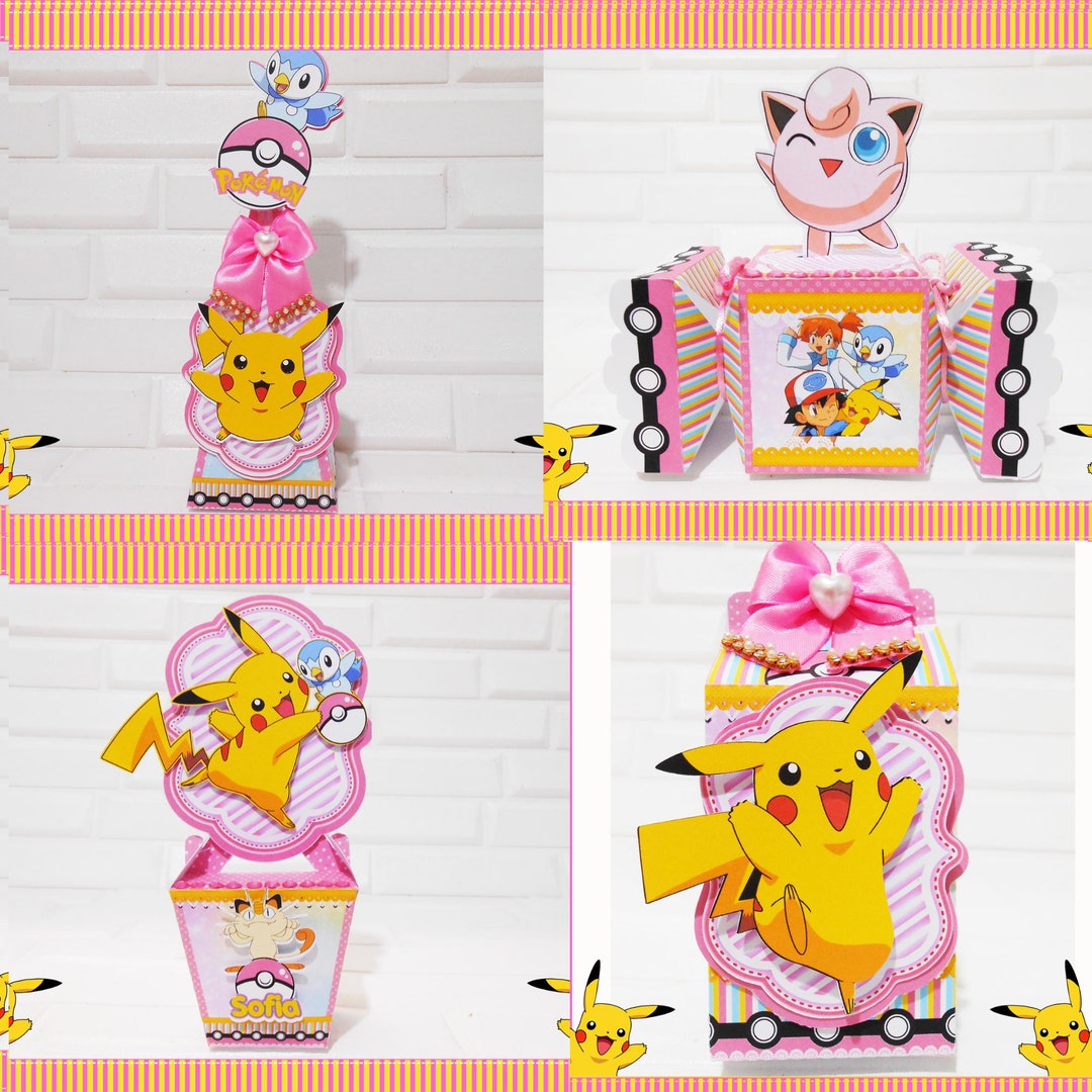 Pokémon Girl Party Favor, Pokémon Pink Favor Box, Girls Party Favors ...