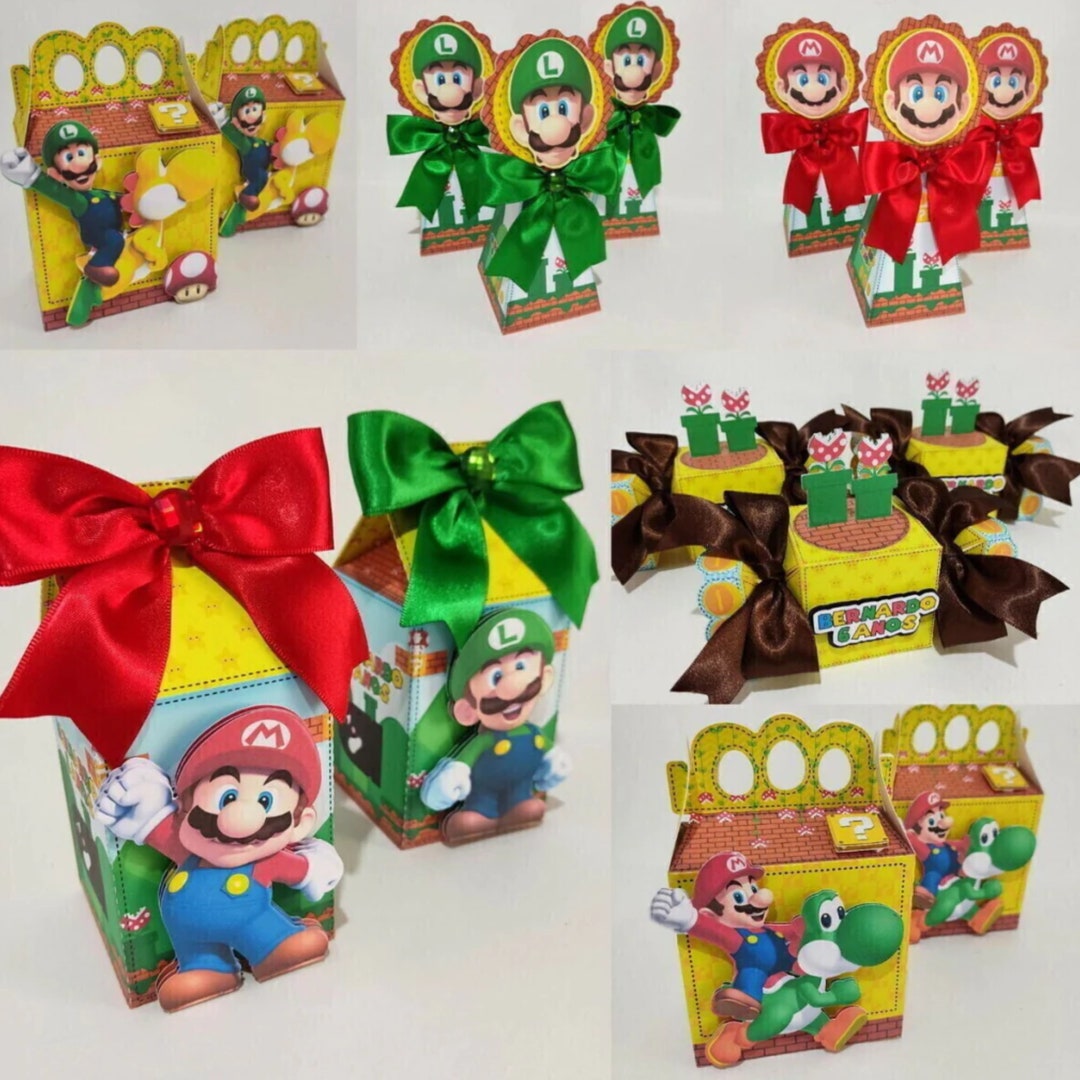 Mario Party Favor Boxes, Super Mario Bros Box , Super Mario Themed ...