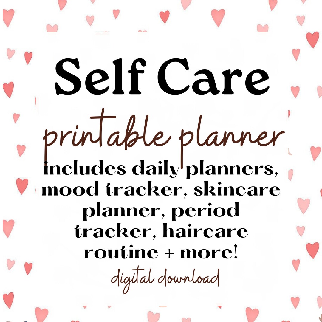 Self Care Planner - Printable DIGITAL DOWNLOAD - Self Help - Habit ...
