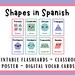 Spanish Shapes Printable Posters, Flashcards Digital Vocab Cards ...