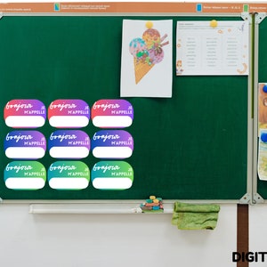 French Name Tags Printable File, Flashcards Digital Vocab Cards ...