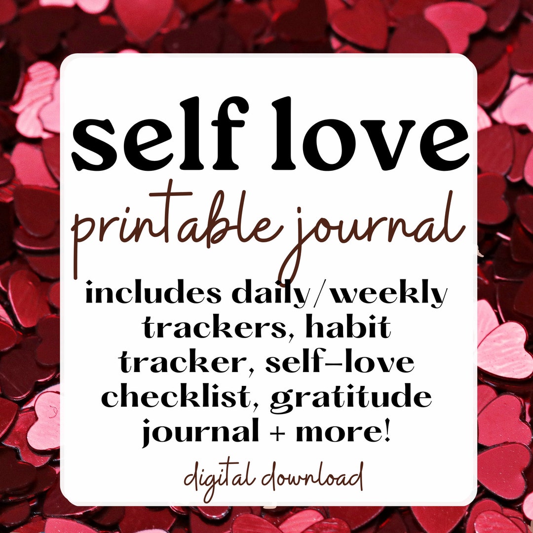 Self Love Journal Printable DIGITAL DOWNLOAD Self Help Habit Tracker ...