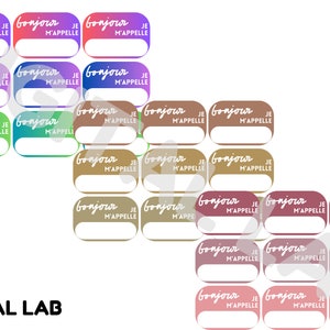 French Name Tags Printable File, Flashcards Digital Vocab Cards ...