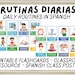 Spanish Daily Routines Printable Posters, Flashcards Digital Vocab ...