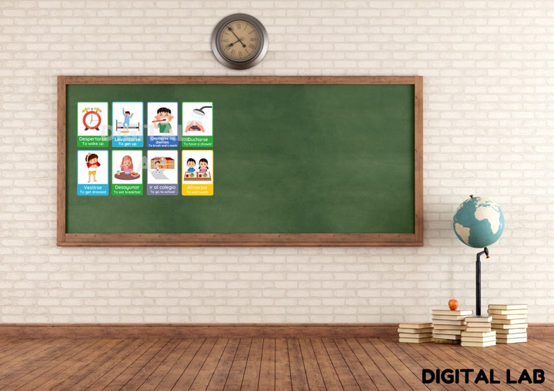 Spanish Daily Routines Printable Posters, Flashcards Digital Vocab ...