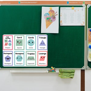 French Shapes Printable Posters, Flashcards Digital Vocab Cards ...