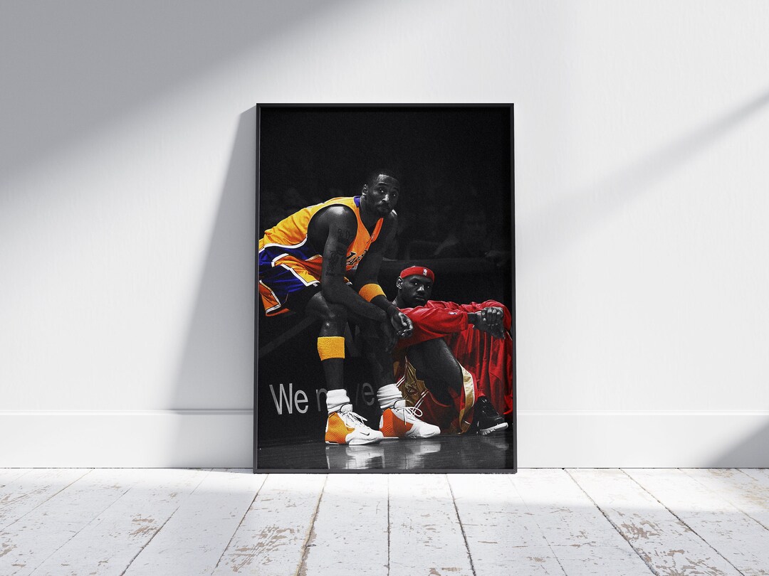 Iconic Kobe Bryant Poster, Lebron James Poster, Los Angeles Lakers ...