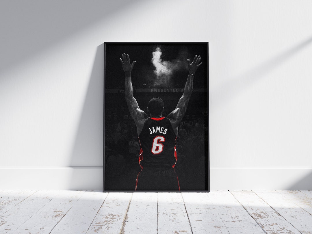 Iconic Lebron James Poster, Miami Heat Poster , Los Angeles Lakers ...