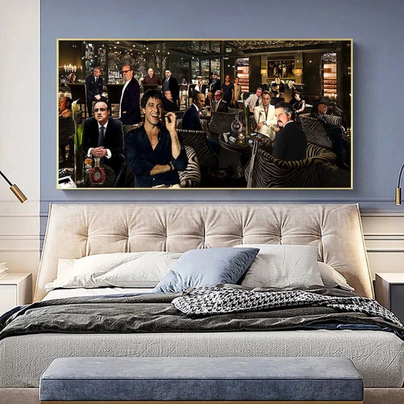 The Wolf of Wall Street Godfather Scarface Movie Character Photo Bar ...