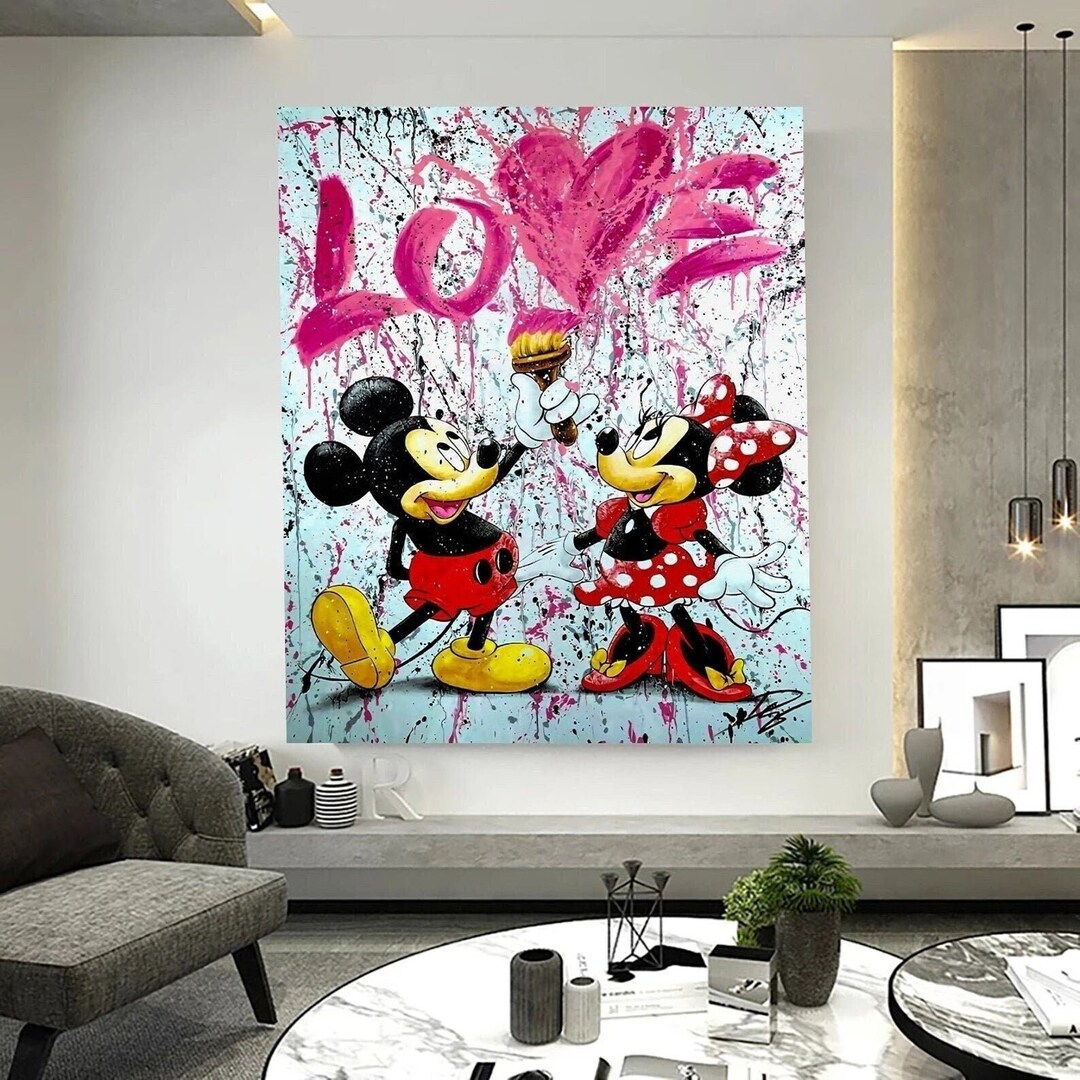 Mickey Mouse and Minnie Mouse Love Disney Diamond Art Diamond Painting ...