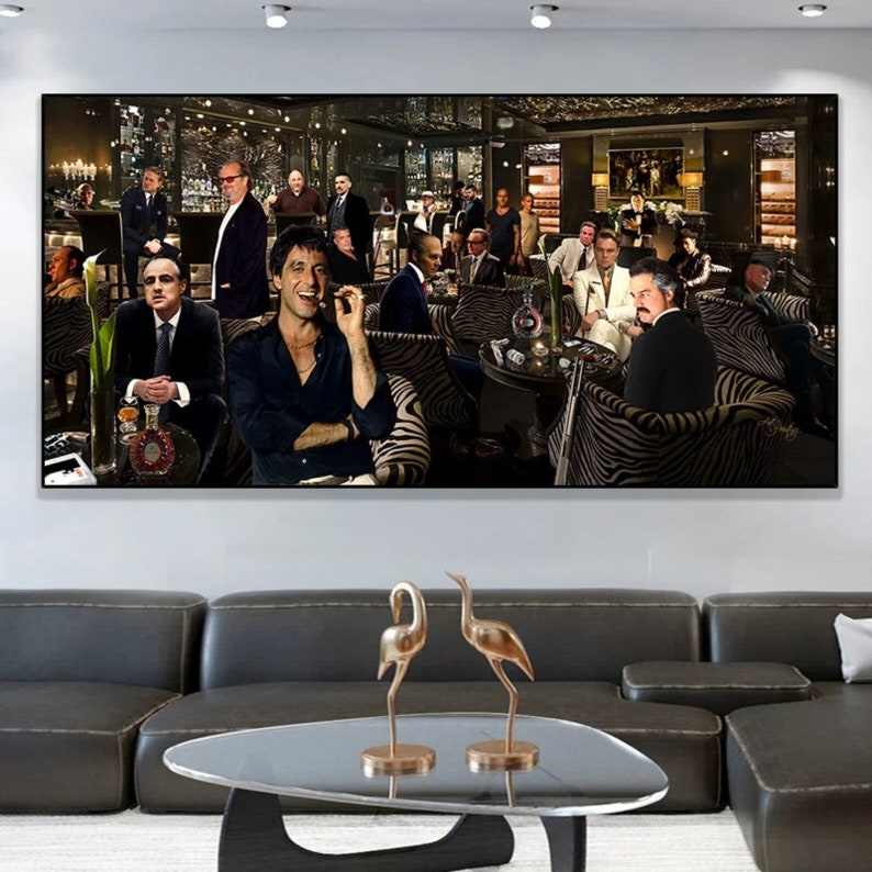 The Wolf of Wall Street Godfather Scarface Movie Character Photo Bar ...