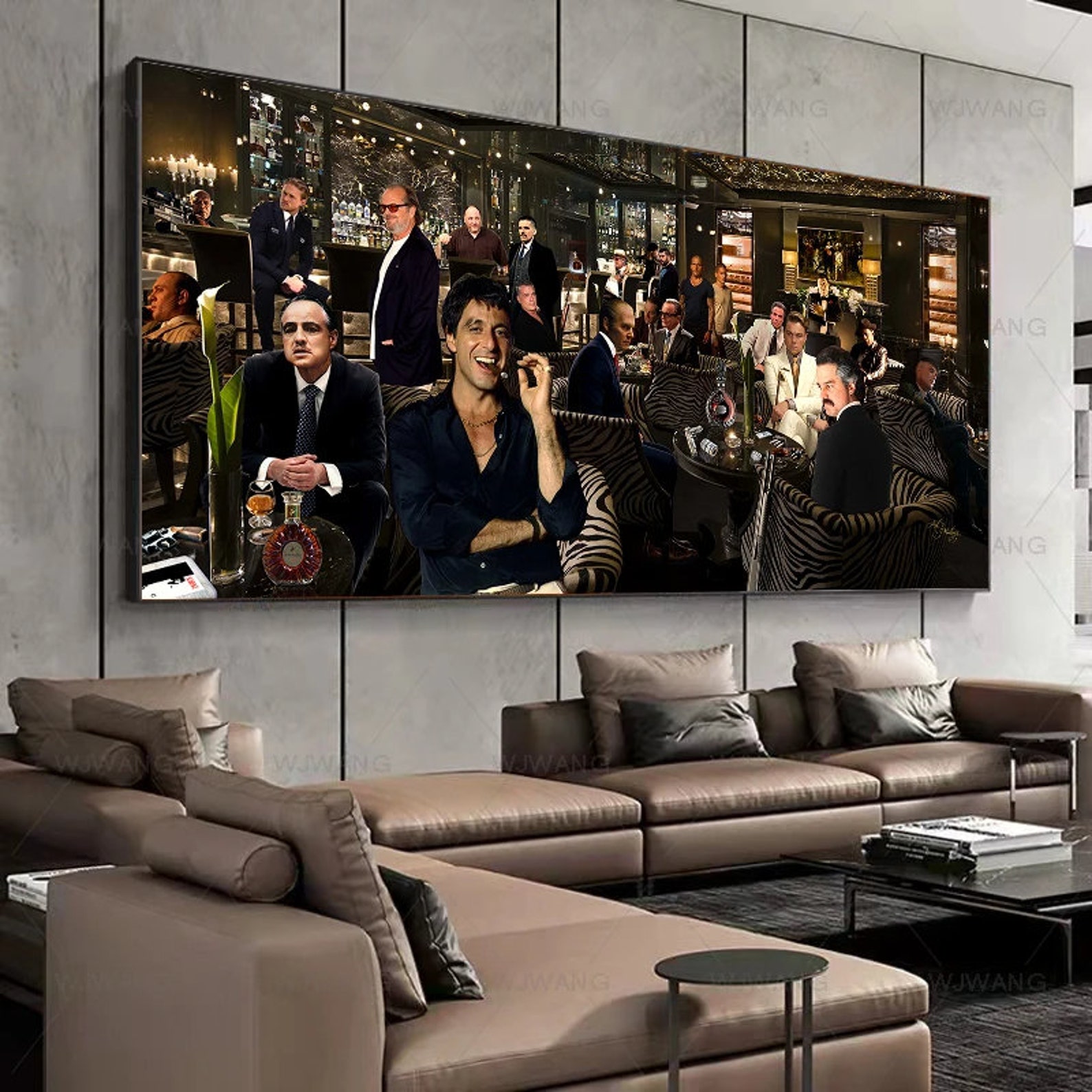 The Wolf of Wall Street Godfather Scarface Movie Character Photo Bar ...