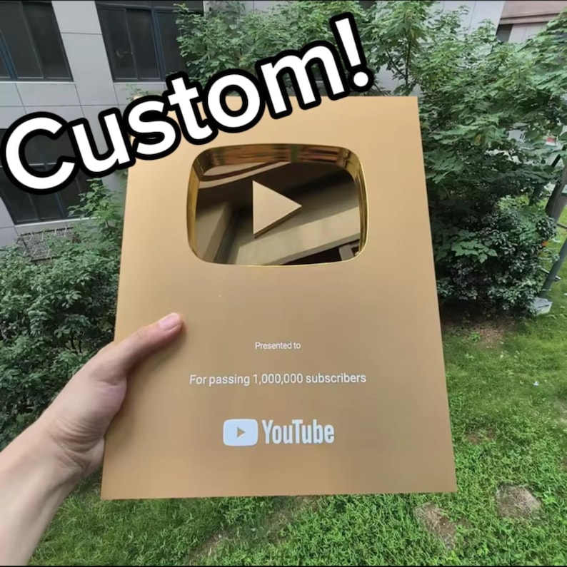 Youtube Custom Playbutton Funny Gift - Etsy