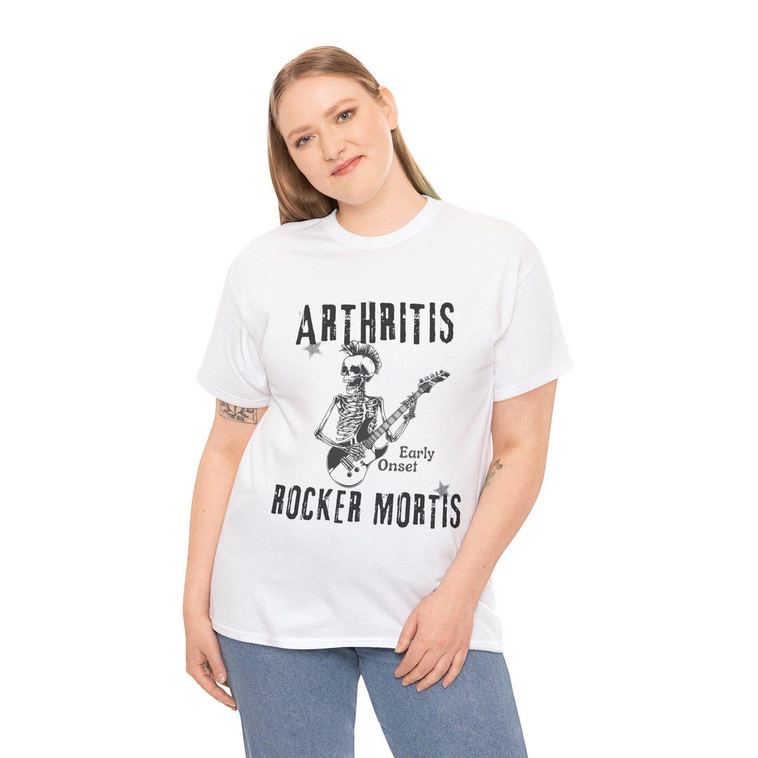 Autoimmune Arthritis Rocker Rigor Mortis Skeleton Rock Guitar Tee Shirt ...