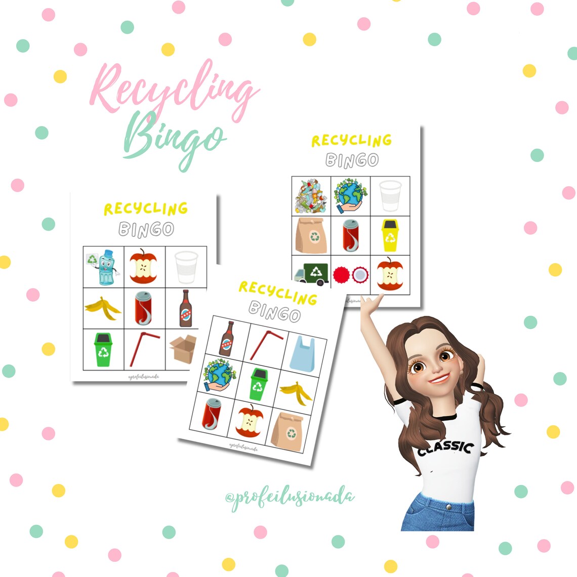 Printable Recycling Bingo Game for Kids, Educational Digital Resources ...