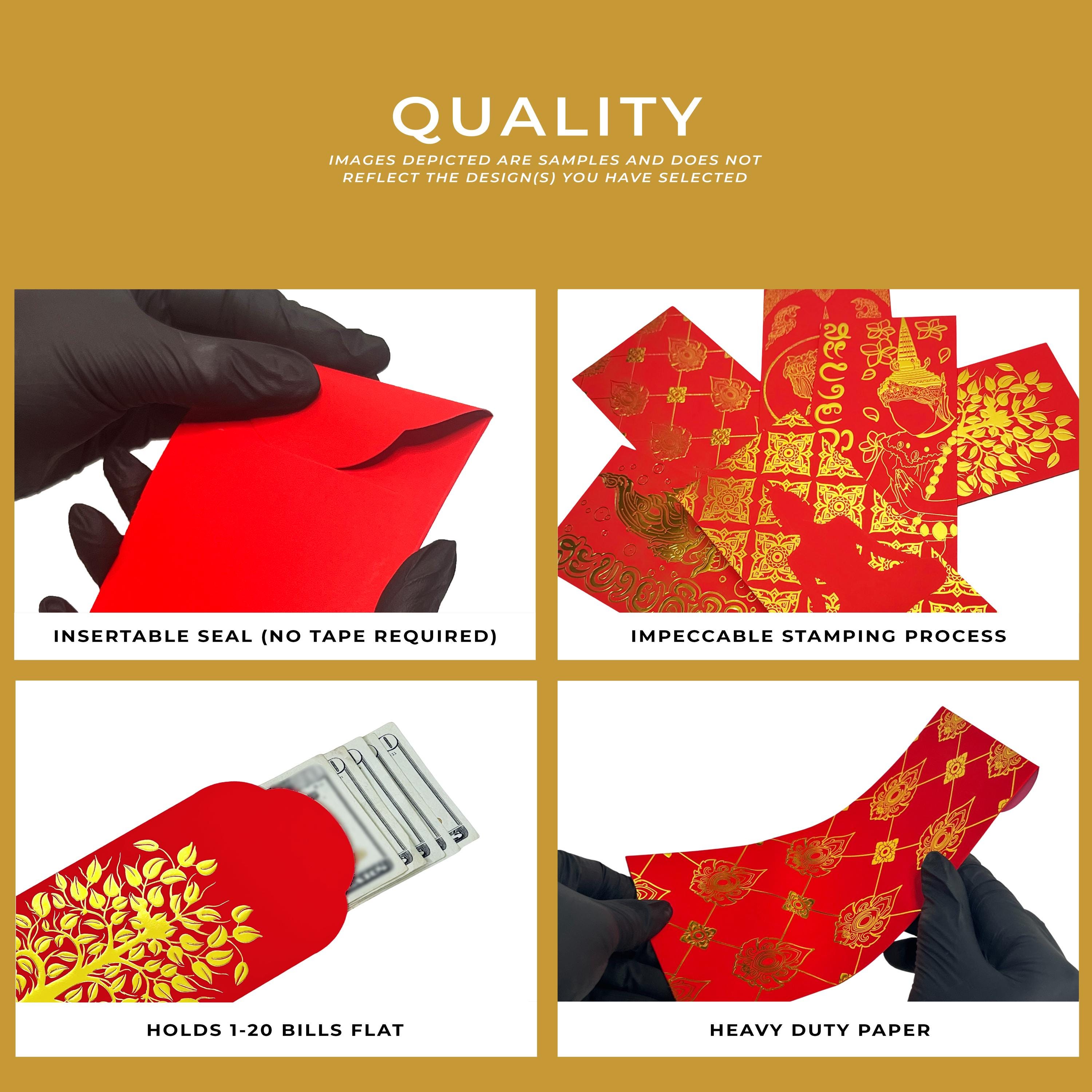 Lao, Thai, Cambodian, Vietnamese, Chinese Red Envelopes, Lucky Money ...