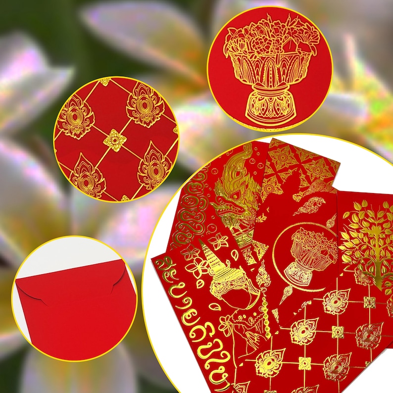Lao, Thai, Cambodian, Vietnamese, Chinese Red Envelopes, Red Money ...