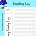 Monthly Reading Log (printable Download) - Etsy