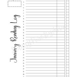 Monthly Reading Log (printable Download) - Etsy