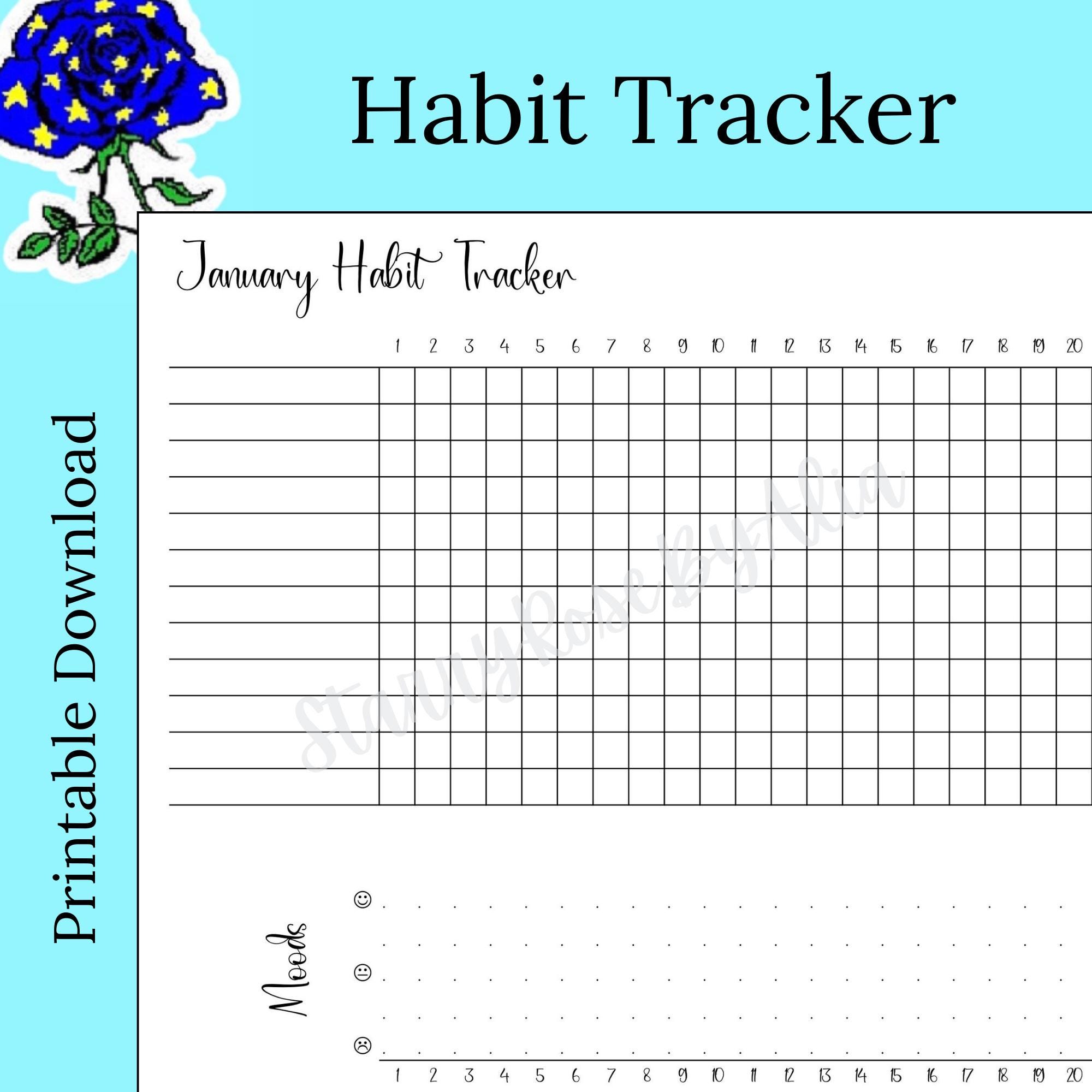 Monthly Habit Tracker (printable Download) - Etsy
