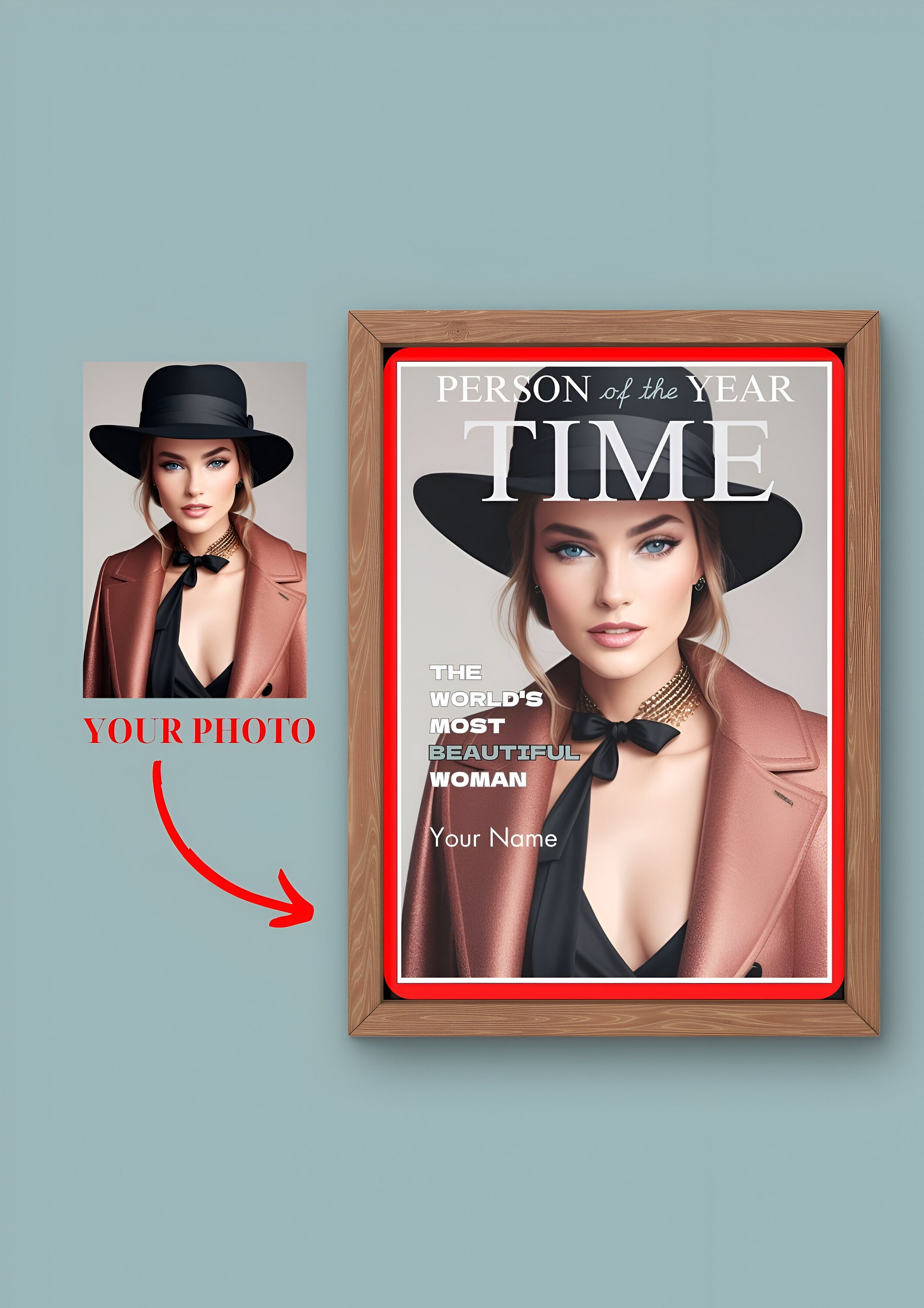 Custom Time Magazine Poster,personalized Gift for Friends, Man or Woman ...