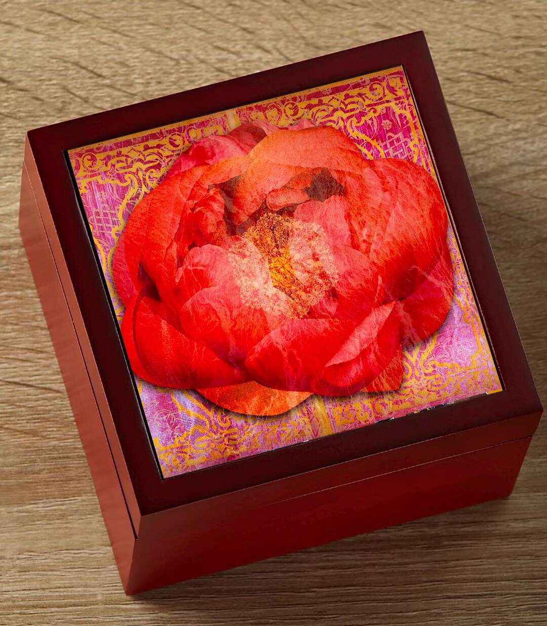 Red Peony God Box - Etsy