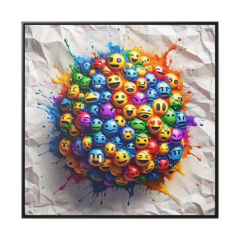 Emoji, Pop Art, Graffiti, Framed Art Print, Pop Art. Framed Cavas ...