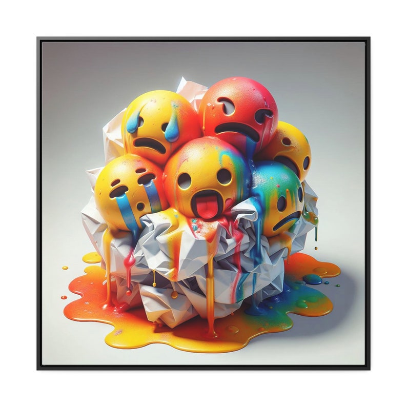 Emoji, Pop Art, Graffiti, Framed Art Print, Pop Art. Framed Cavas ...