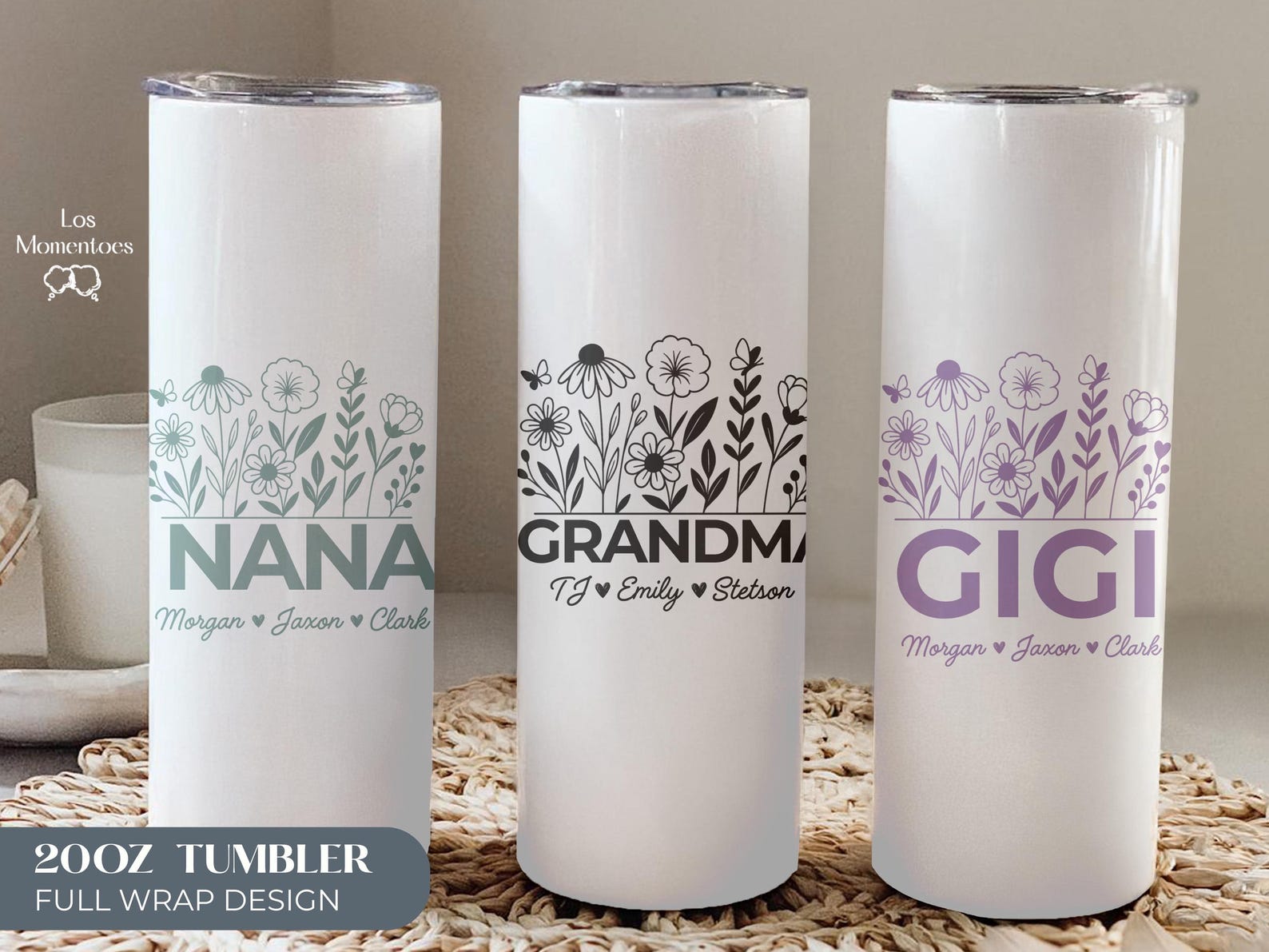 Personalized Gigi Tumbler 40oz With Grandkids’ Names – Custom Gigi Cup ...