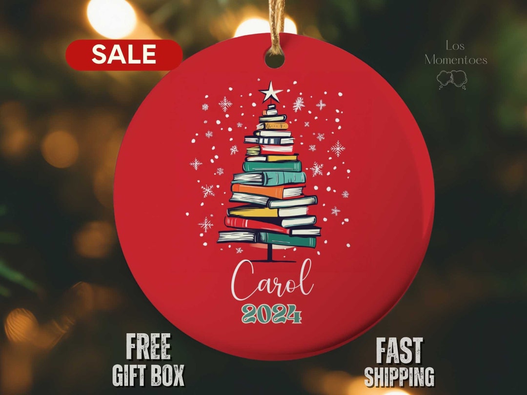 Personalized Book Club Christmas Ornament | Book Lover Gift | Bookworm ...