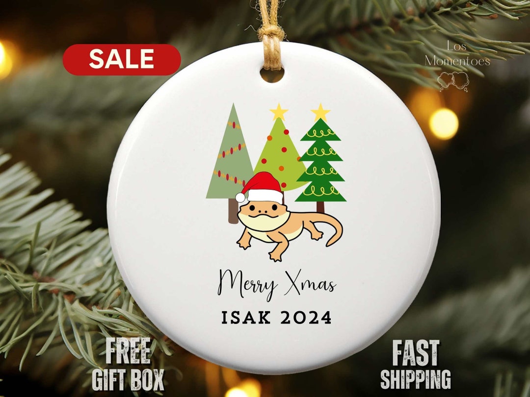 Personalized Gecko Christmas Ornament Bearded Dragon Pet Lizard ...