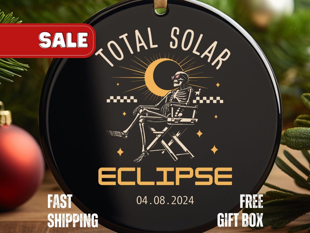 2024 Solar Eclipse Ornament Total Eclipse Keepsake Solar Eclipse Party ...