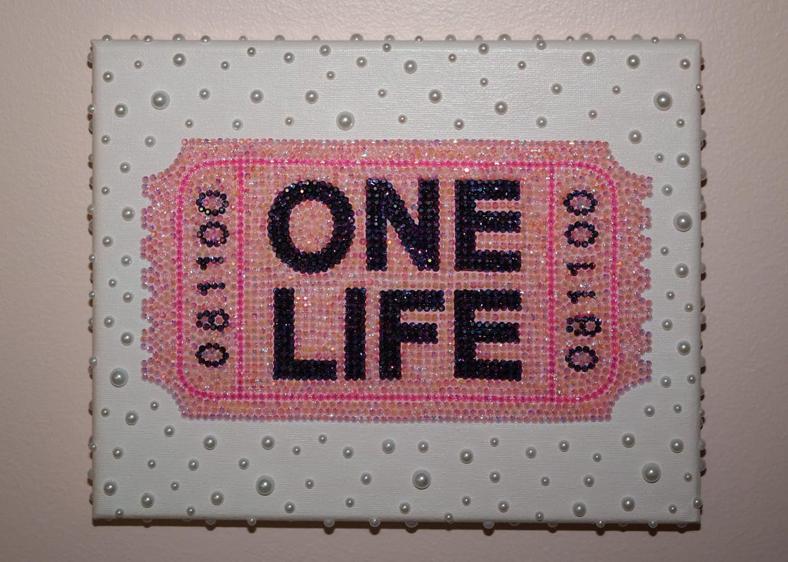Raffle Ticket - Rhinestone Canvas Art - Etsy