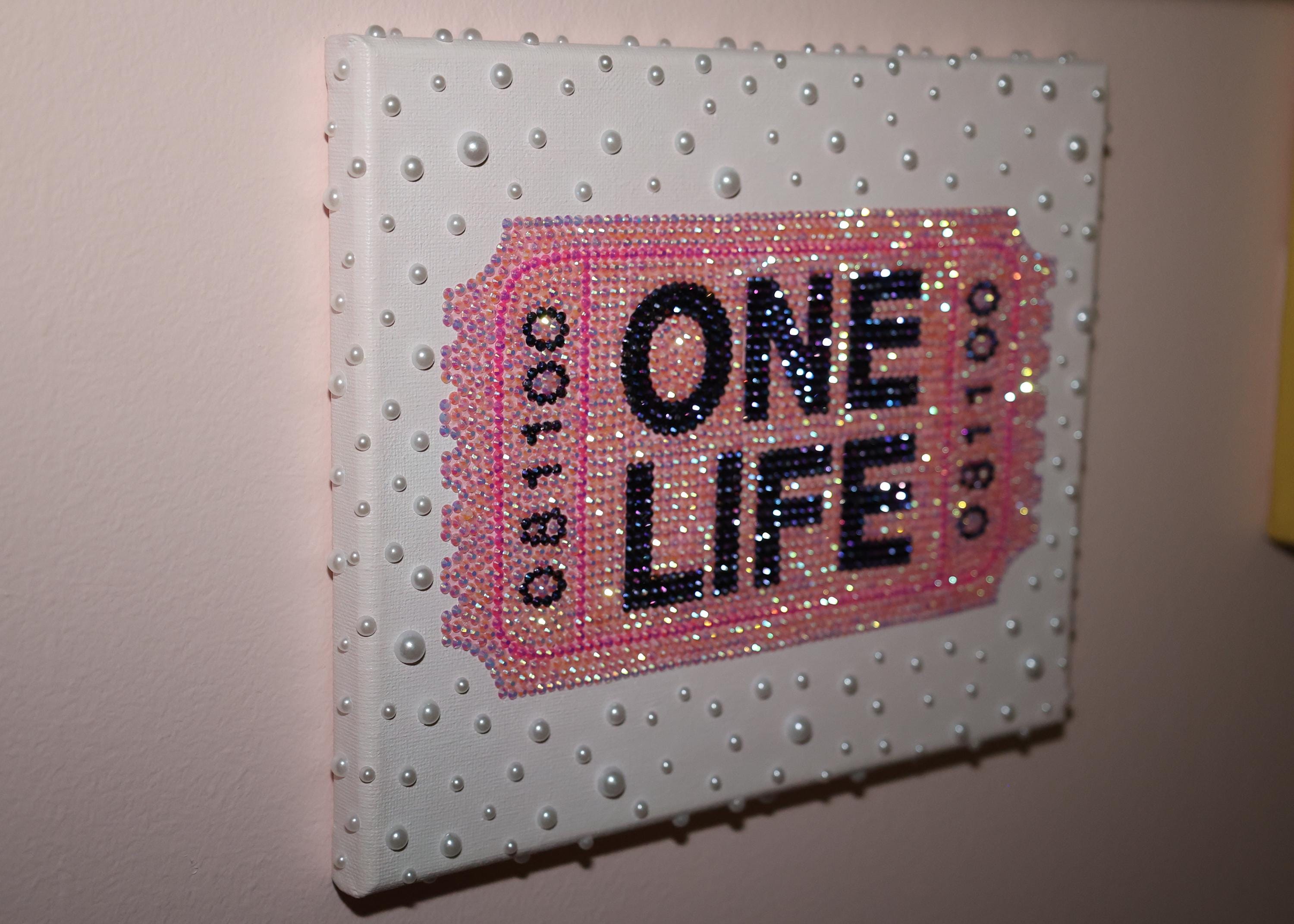 Raffle Ticket - Rhinestone Canvas Art - Etsy