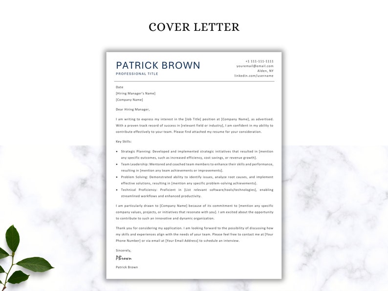 ATS Resume Template for Microsoft Word, Clean Resume, Minimalist Resume ...