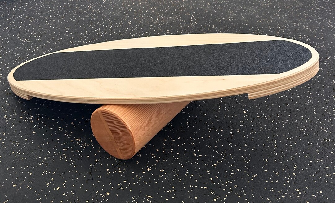 Handcrafted Wood Balance Board: Core Strength Trainer - Etsy