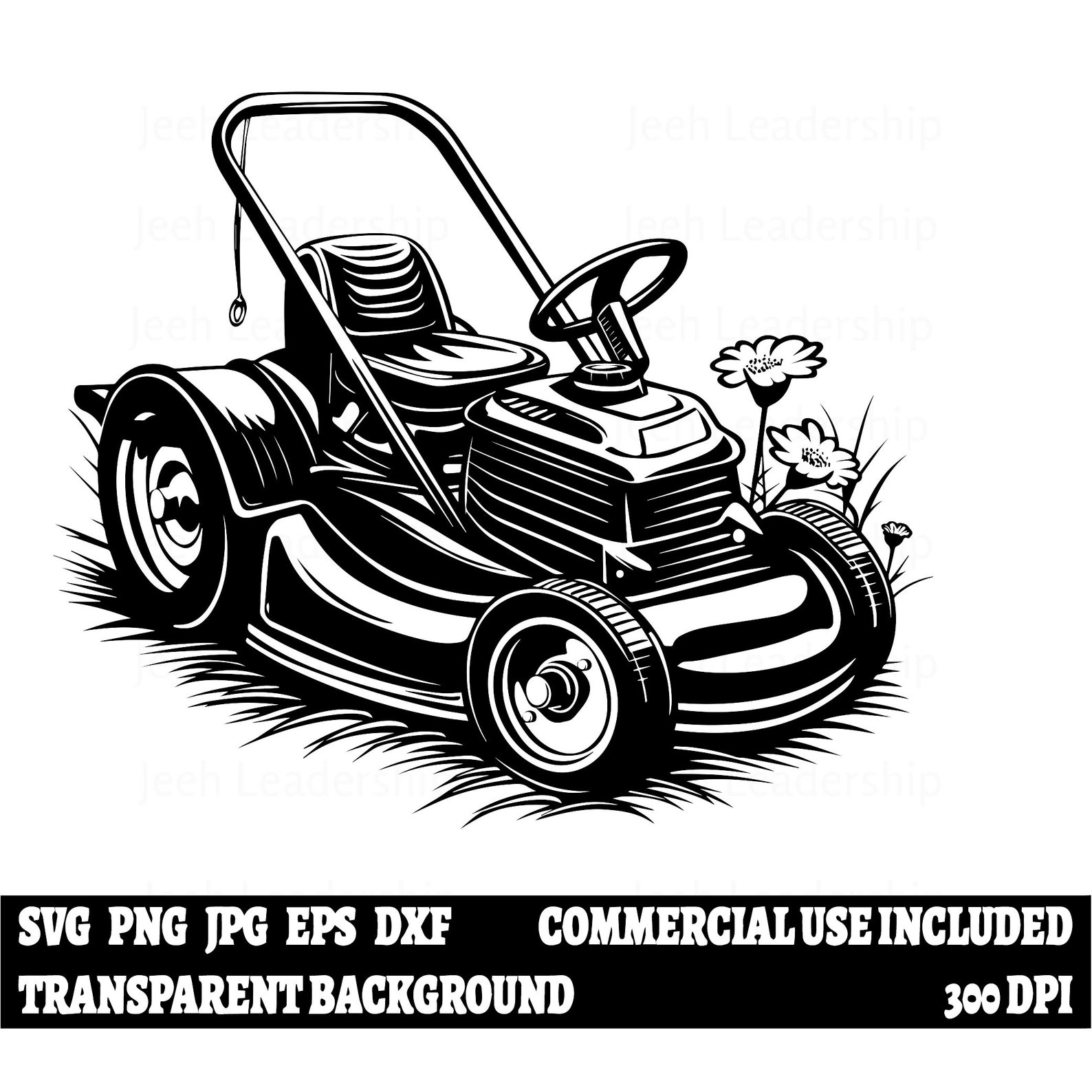 Lawn Mower SVG, Png, Lawn Mower Vector Svg Cut Files for Cricut and ...