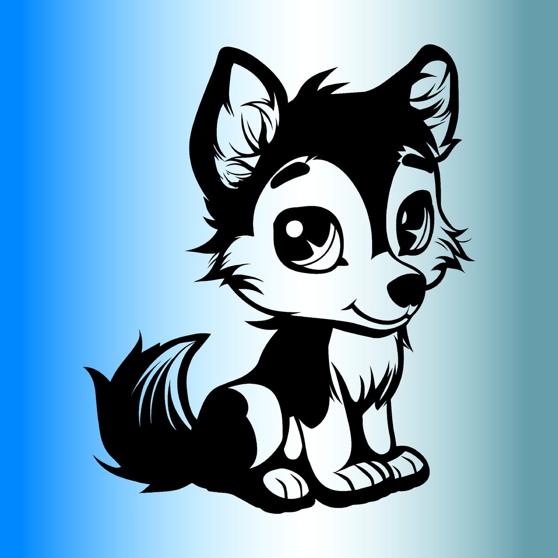 WOLF CUB SVG Png, Cute Wolf Svg, Cute Wolf Clipart, Cute Wolf Svg Cut ...