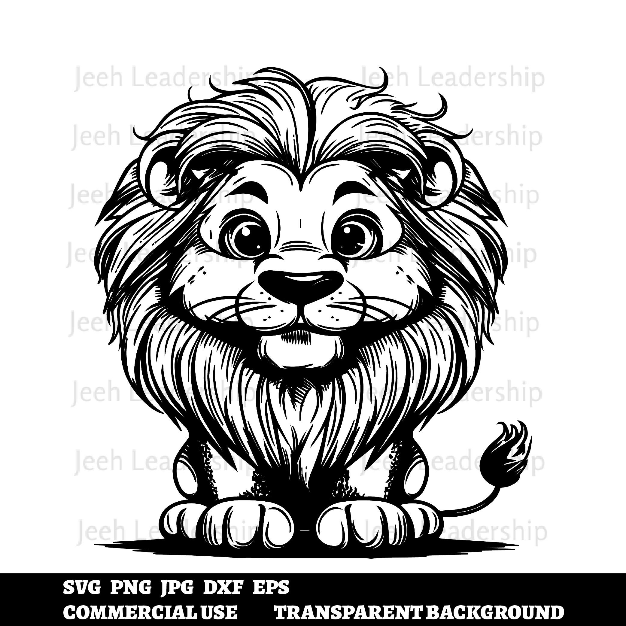 Cute Lion Svg Vector, Lion Cub Clipart, Svg Files for Cricut ...