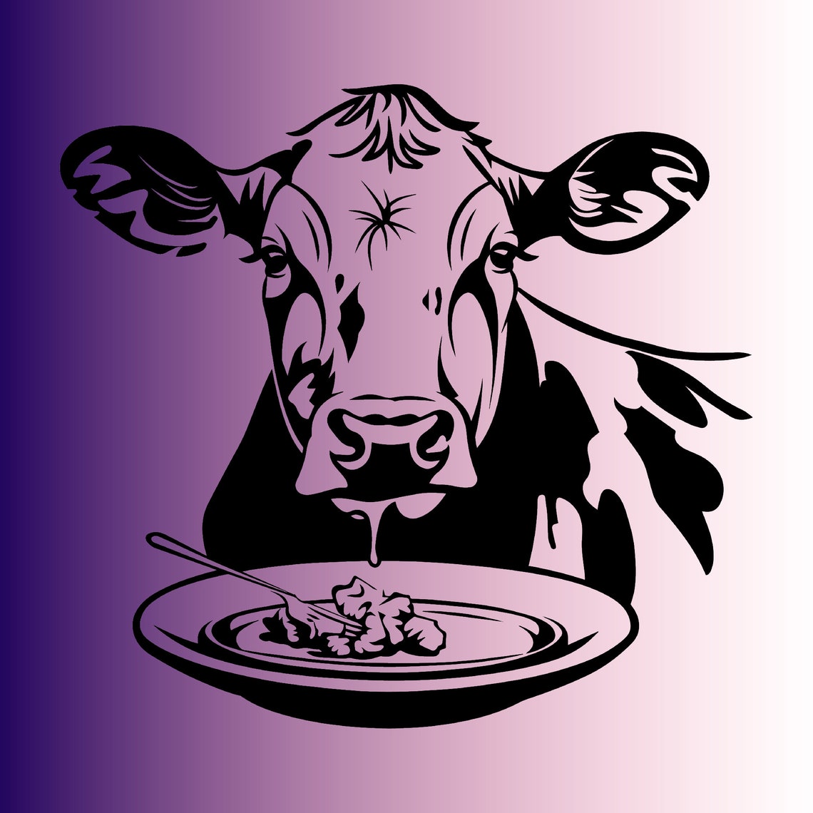 Cow SVG, Cow Eating Svg Png, Farm Life Svg, Cow Svg Files for Cricut ...