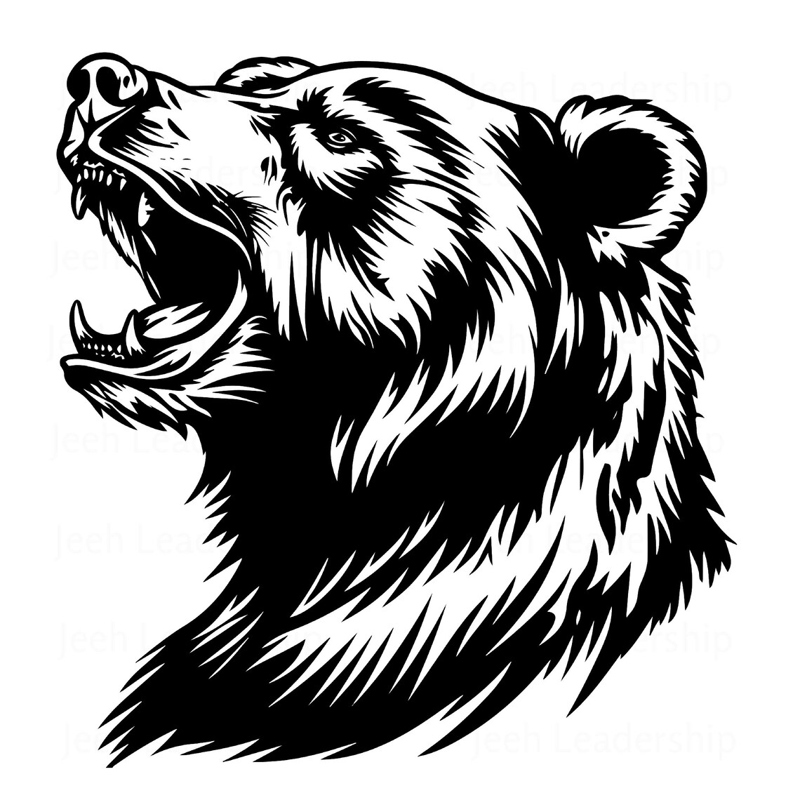 BEAR HEAD SVG, Bear Head Svg Cut Files for Cricut, Angry Bear Svg, Bear ...