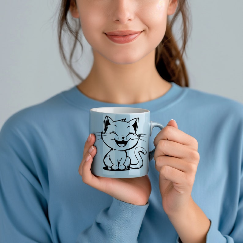 Cat Happy Svg Vector, PNG, Cat Clipart, Svg Files for Cricut ...