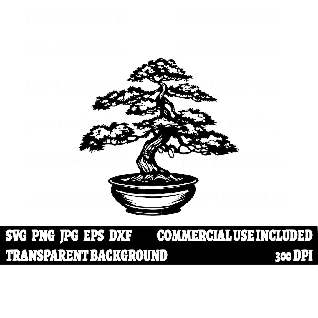 Bonsai Tree Svg, Tree Svg Clipart, Tree Vector, Tree Svg Cut Files for ...