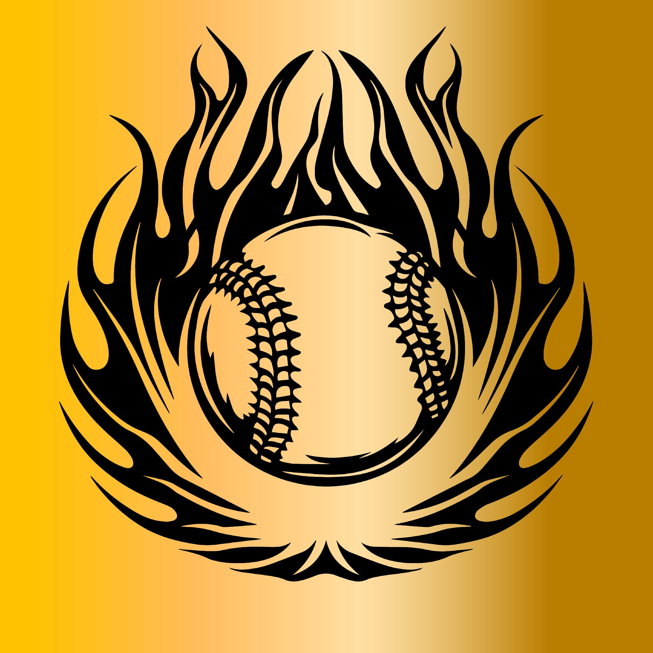 Softball With Fire Svg, Sport SVG Vector Files, Baseball Clip Art - Etsy