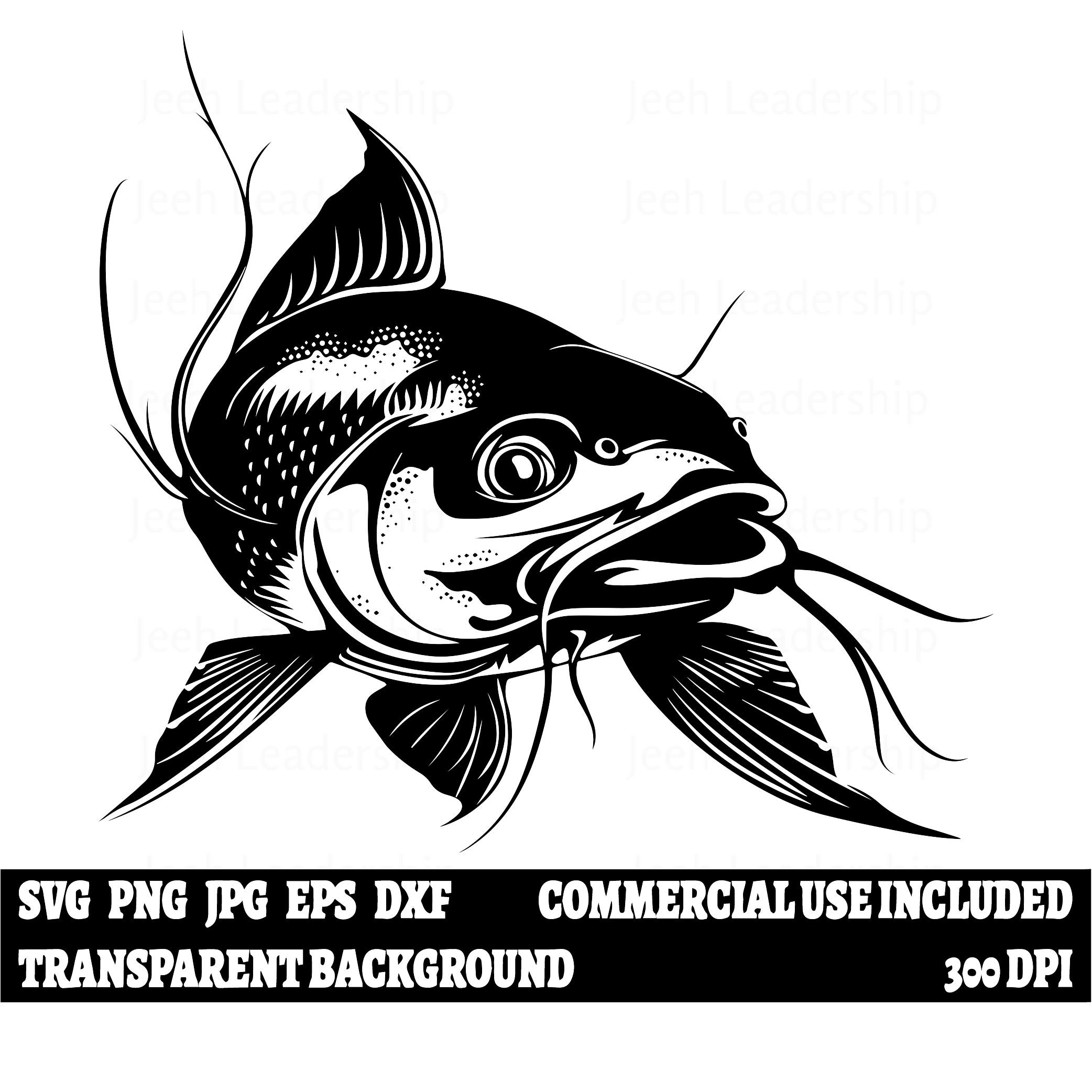 Fish Svg, Png, Catfish Svg Cut Files for Cricut and More. Instant ...