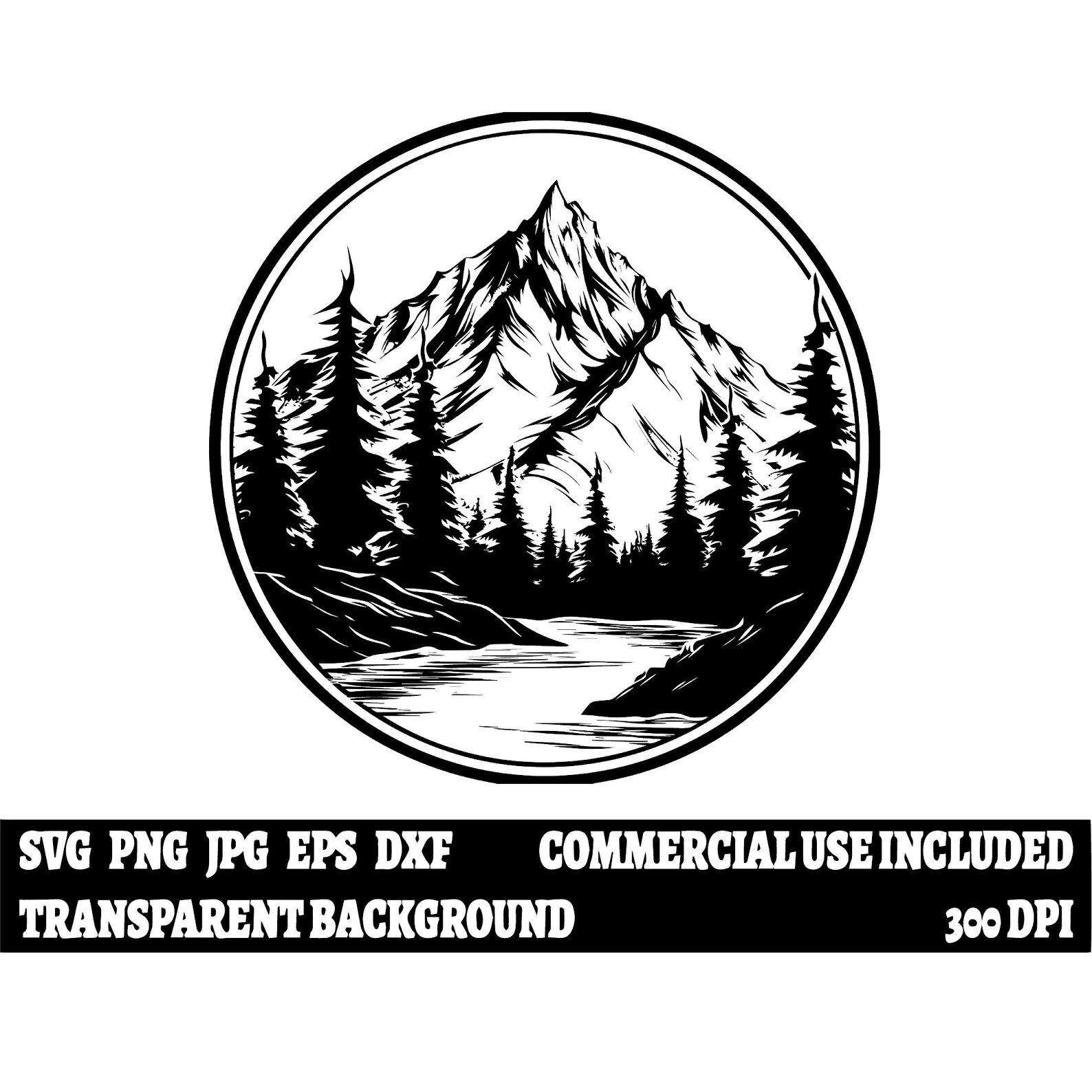 Landscape Svg, Forest Scene Svg, Landscape Svg Cute File for Cricut ...